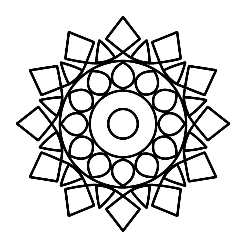 Coloriage Mandala Géométrie