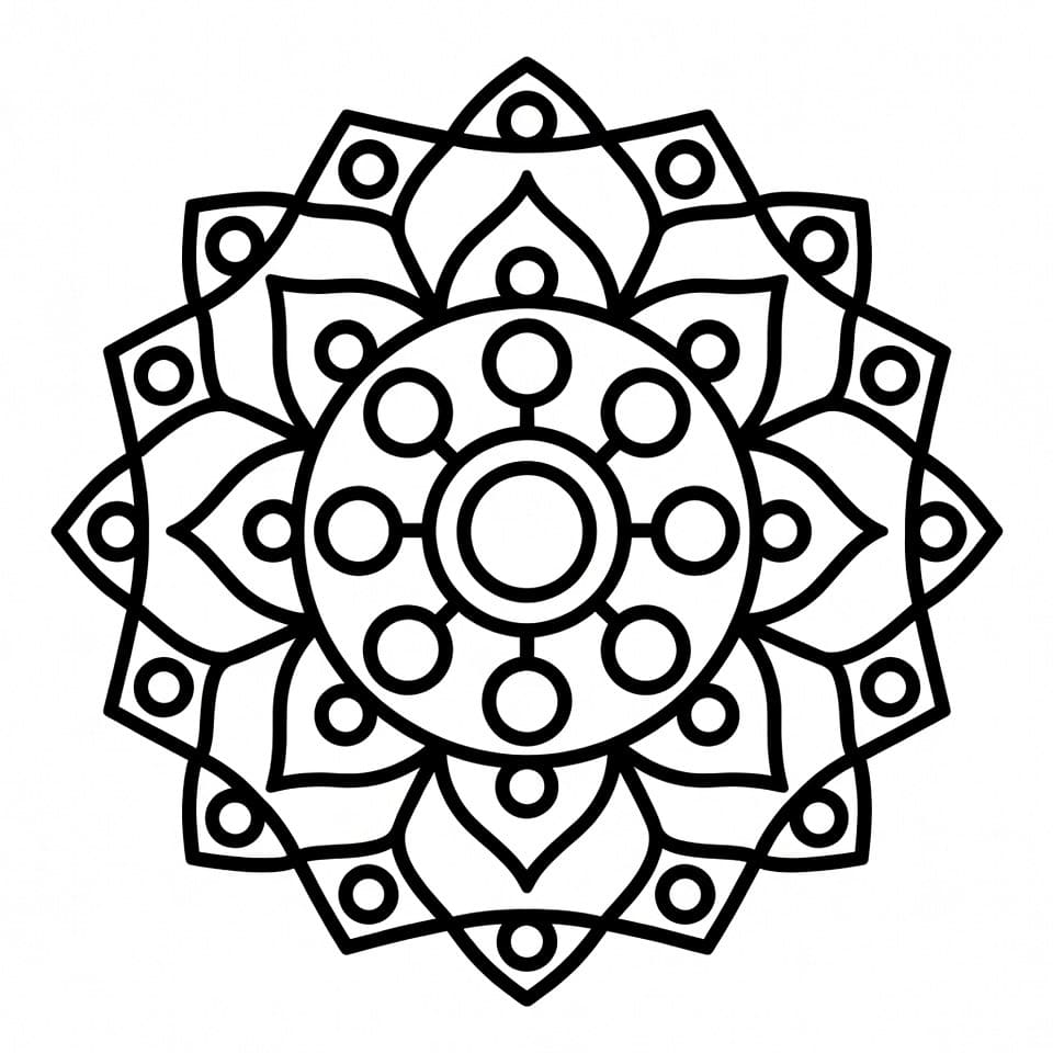Coloriage Mandala Géométrie
