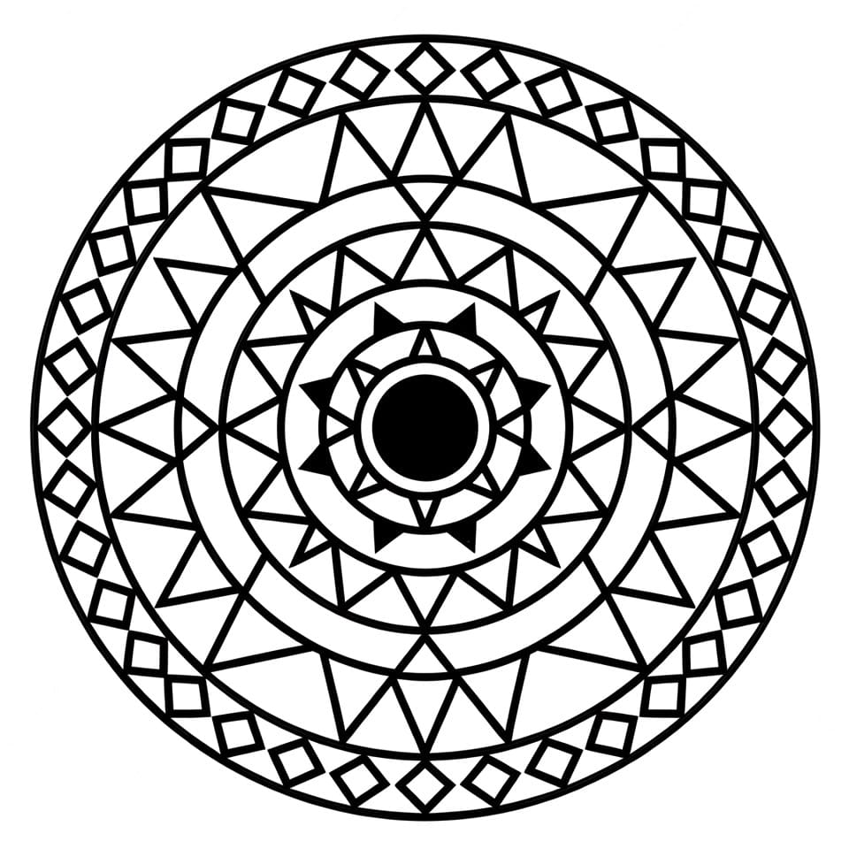 Coloriage Mandala Géométrie